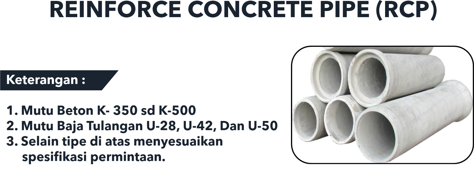 RCP (REINFORCE CONCRETE PIPE) GORONG-GORONG - Produsen Beton Precast ...
